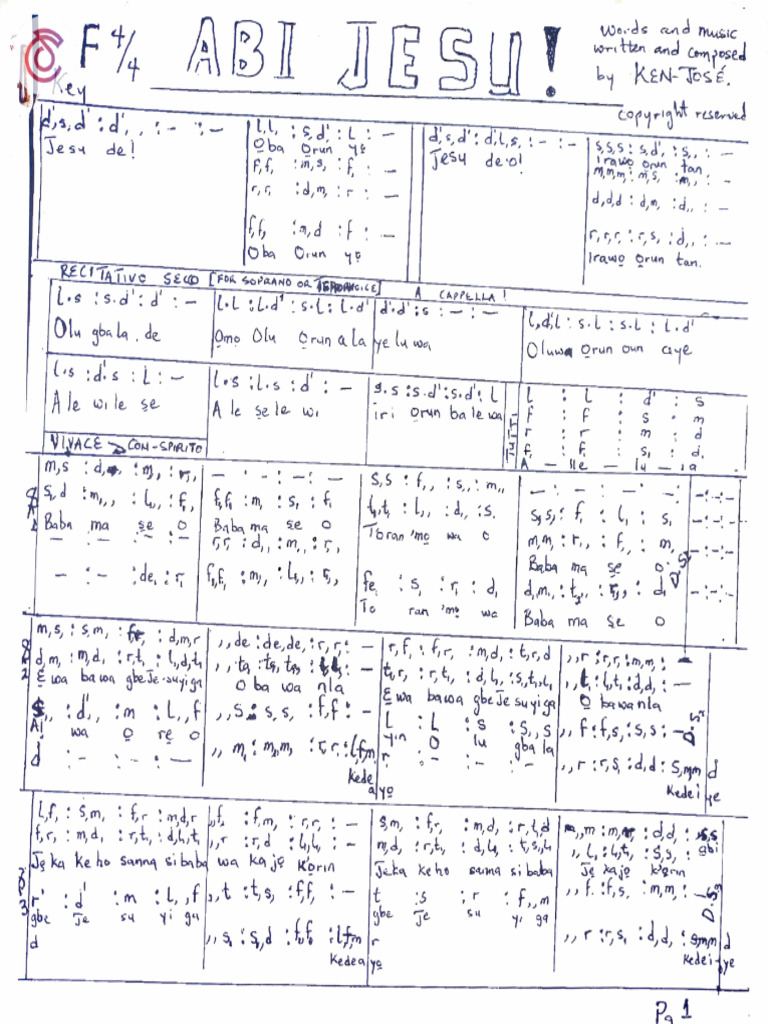 (Choirscript - Net) - Abi-Jesu-By-Ken-Jose-Ken-Jose-9dea7 | PDF