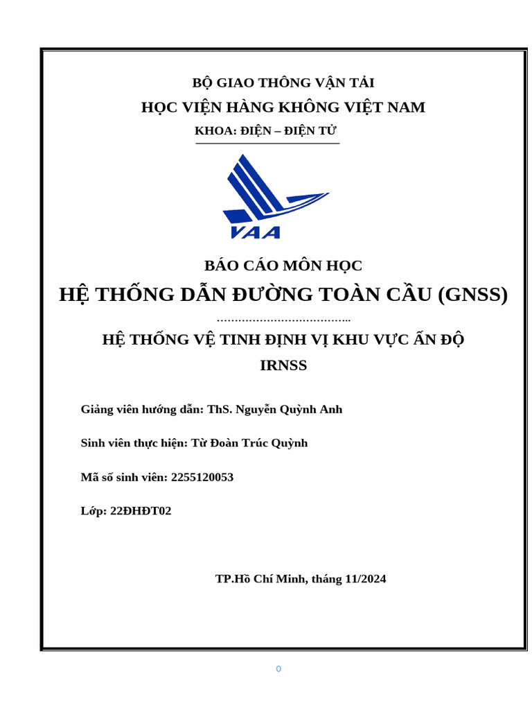 Tiểu luận IRNSS | PDF