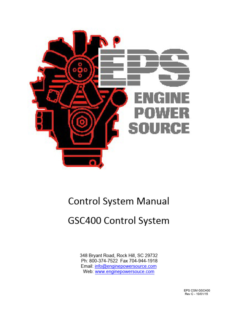 EPS Control System Manual - GSC400 Panel Kubota Rev C | PDF ...