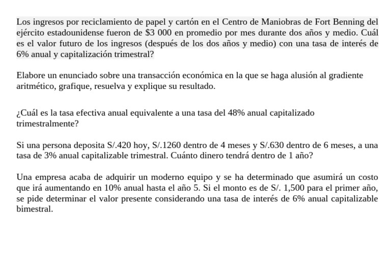 Ejericios 7 de Mayo | PDF