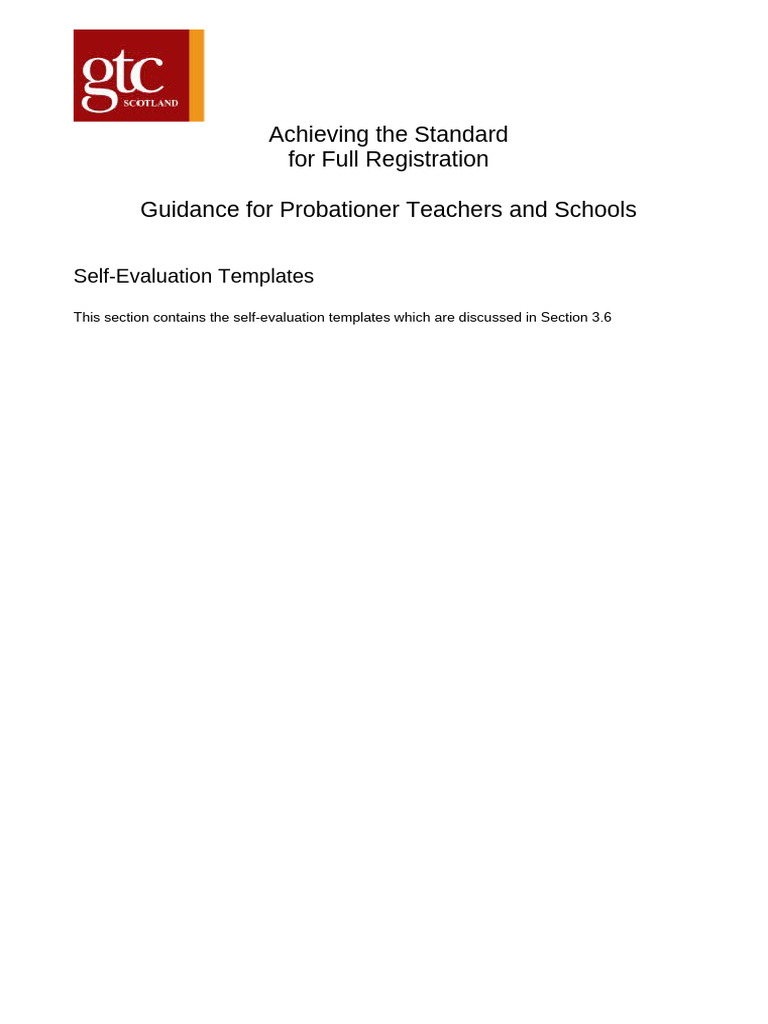 Teacher Self-Evaluation Template in | PDF | Curriculum | Knowledge