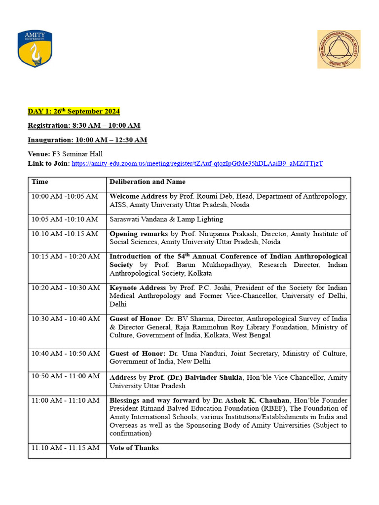 IAS Conference Programme Schedule | PDF