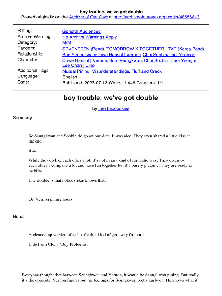 Boy Trouble Weve Got | PDF