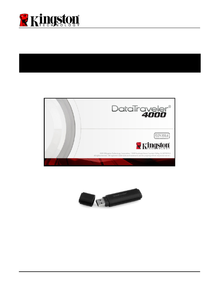 DataTraveler 4000 User's Manual | PDF | Microsoft Windows | Windows Vista