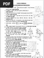 Triangles CBSE PYQ WORKSHEET | PDF | Triangle | Euclid
