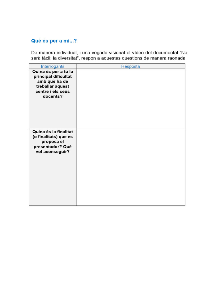 Graella Noserafacil | PDF