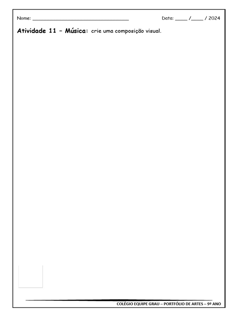 9 ano ARTE - Atividade 11 - Música instrumento musical | PDF