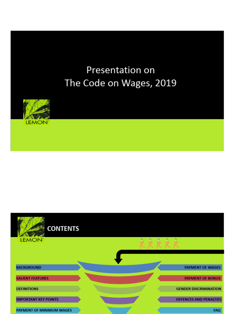 Presentaion On The Code On Wages, 2019 3061 | PDF | Cost Of Living ...