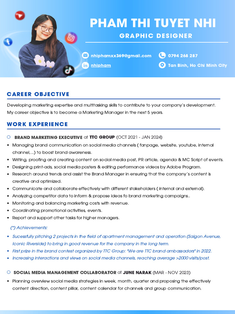 Graphic Designer - Pham Thi Tuyet Nhi | PDF