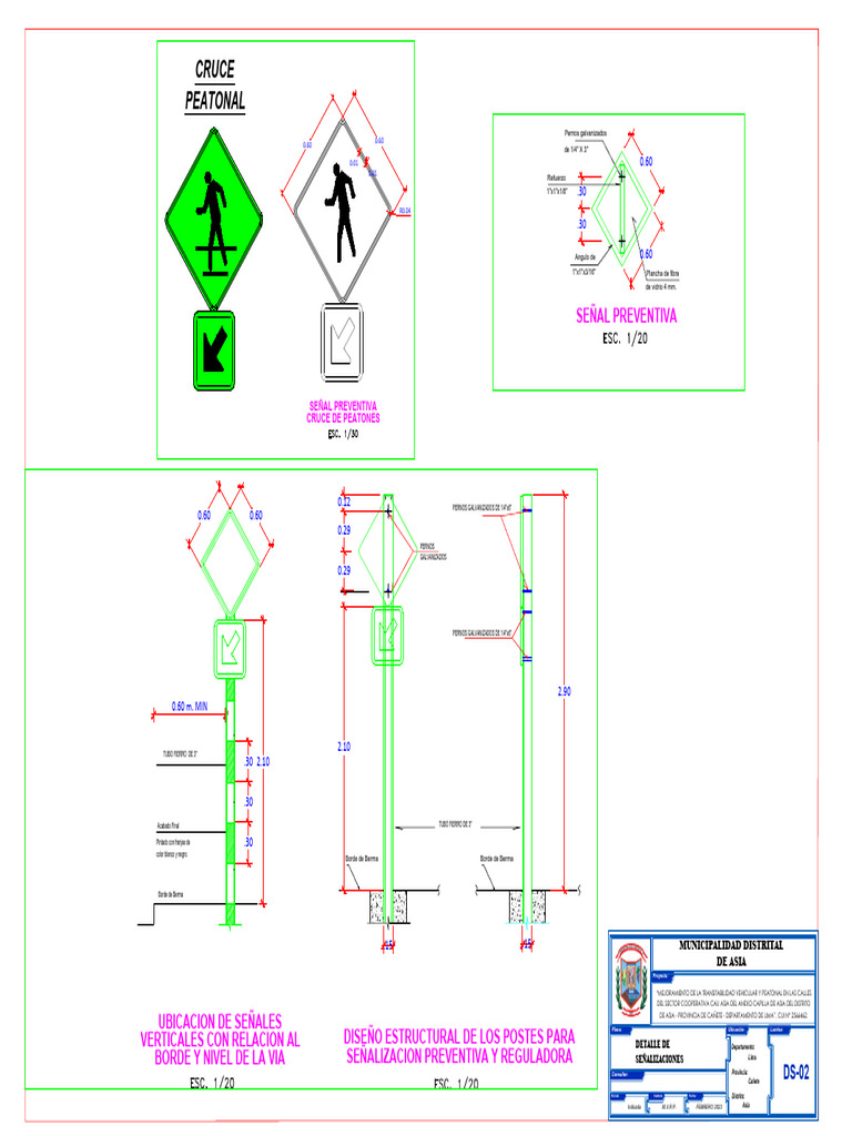 Cruce Peatonal: Señal Preventiva | PDF