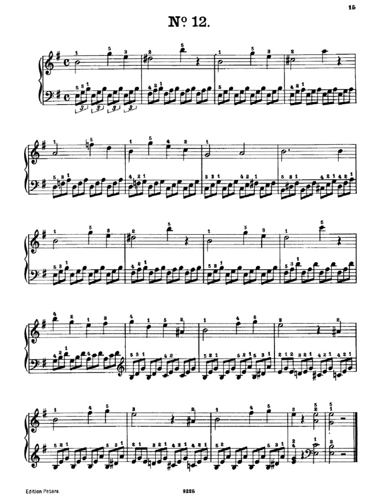 Loeschhorn Childern's - Studies - Op.181 - Book - 1. Nº12 | PDF