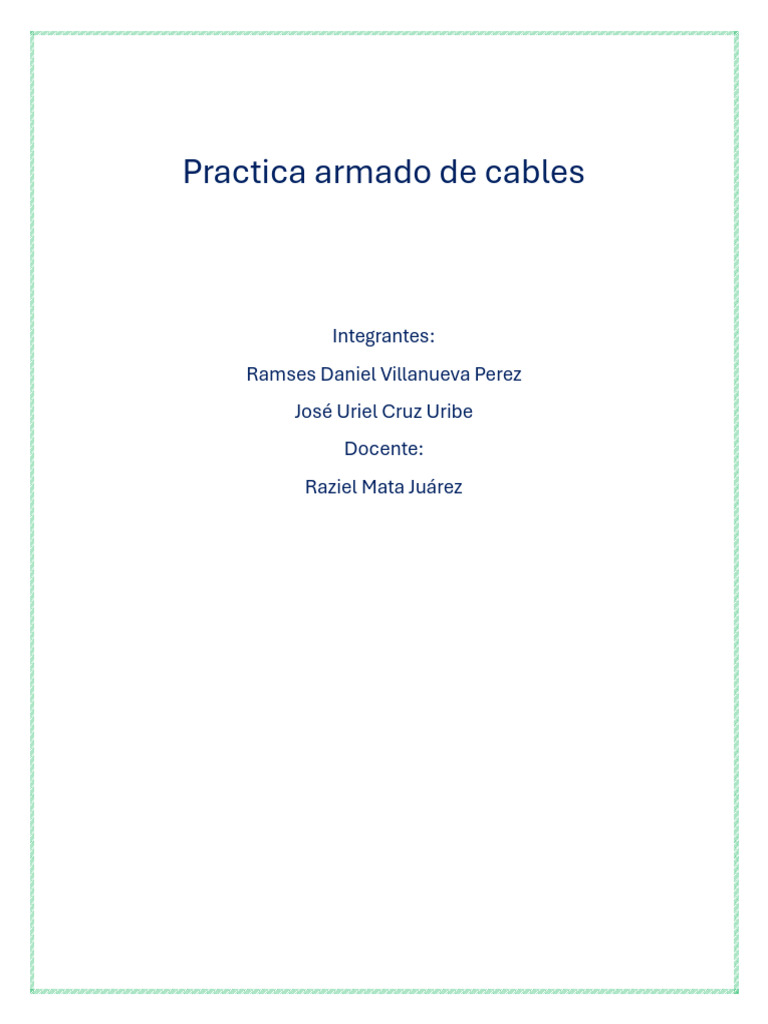 Practica Armado de Cable | PDF