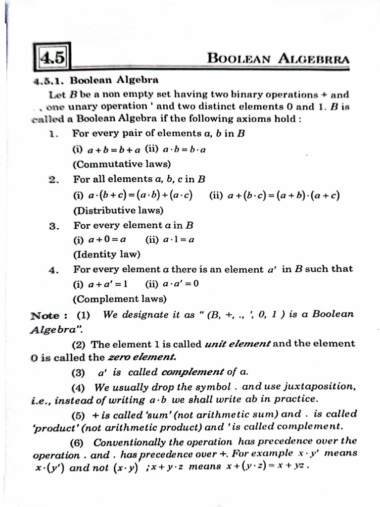 Boolean Algebra | PDF