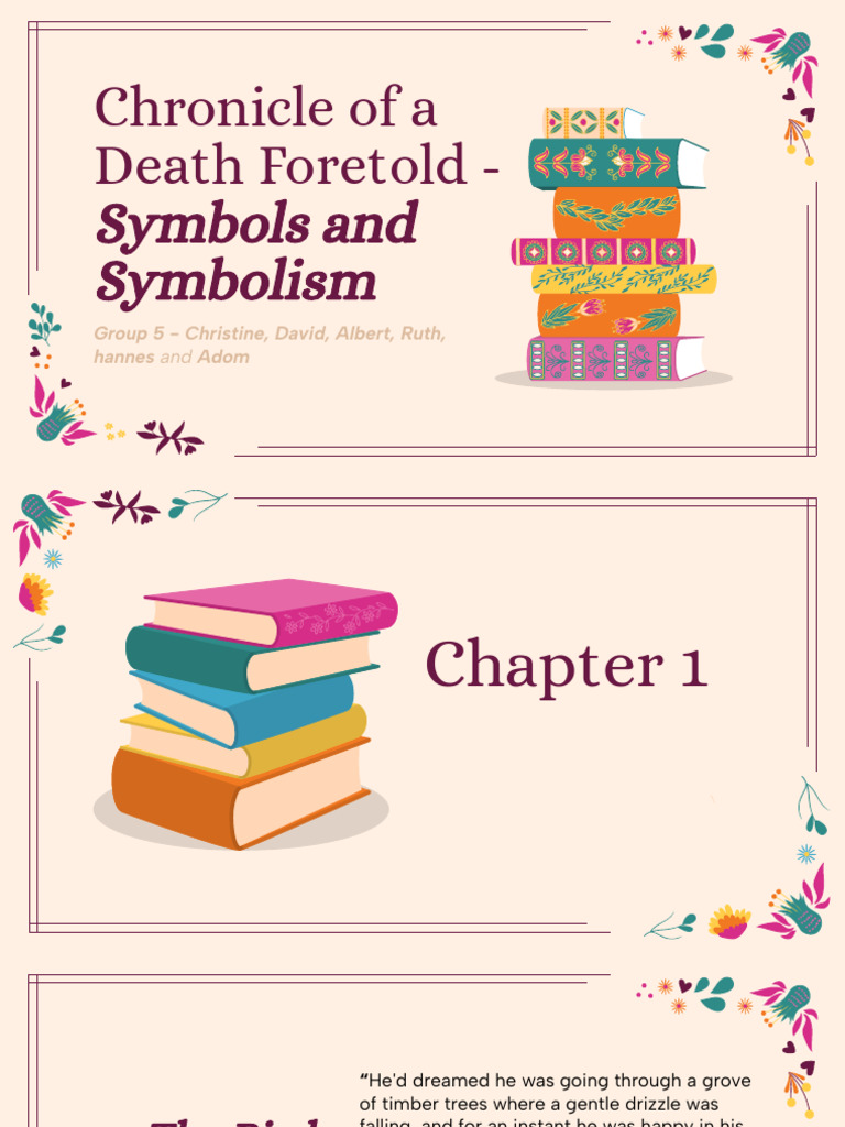Chronicle of A Death Foretold Symbols and Symbolism by Adom, Christine ...