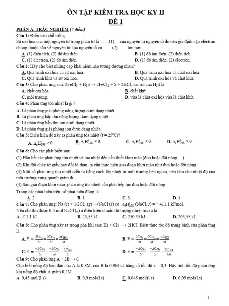 ÔN TẬP KIỂM TRA HKII ĐA | PDF