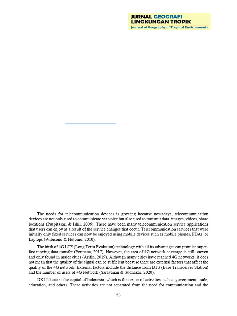 Spatial Pattern of Telecommunication Signal Quality | PDF | 4 G ...