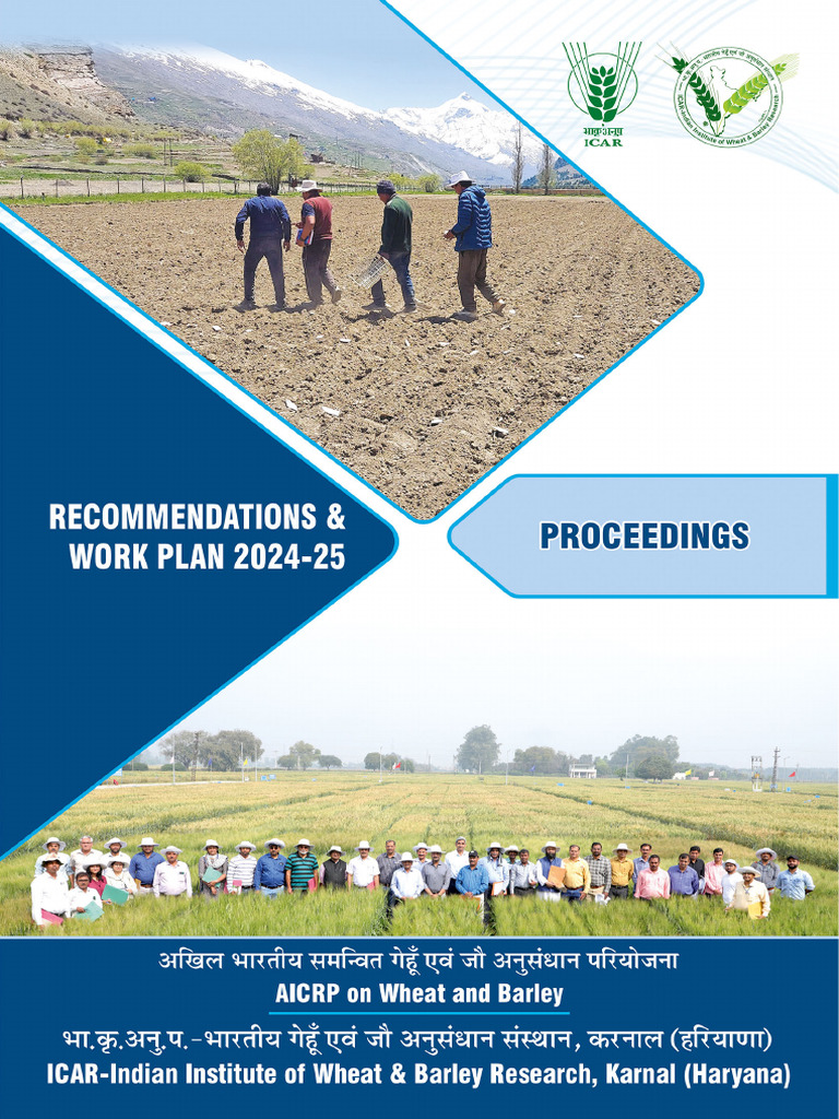 AICRP Workshop Proceeding 2024 | PDF | Plant Breeding | Wheat