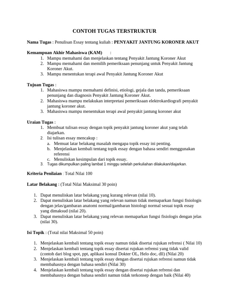 Contoh Tugas Terstruktur | PDF | Seni & Disiplin Bahasa | Kajian Bahasa ...
