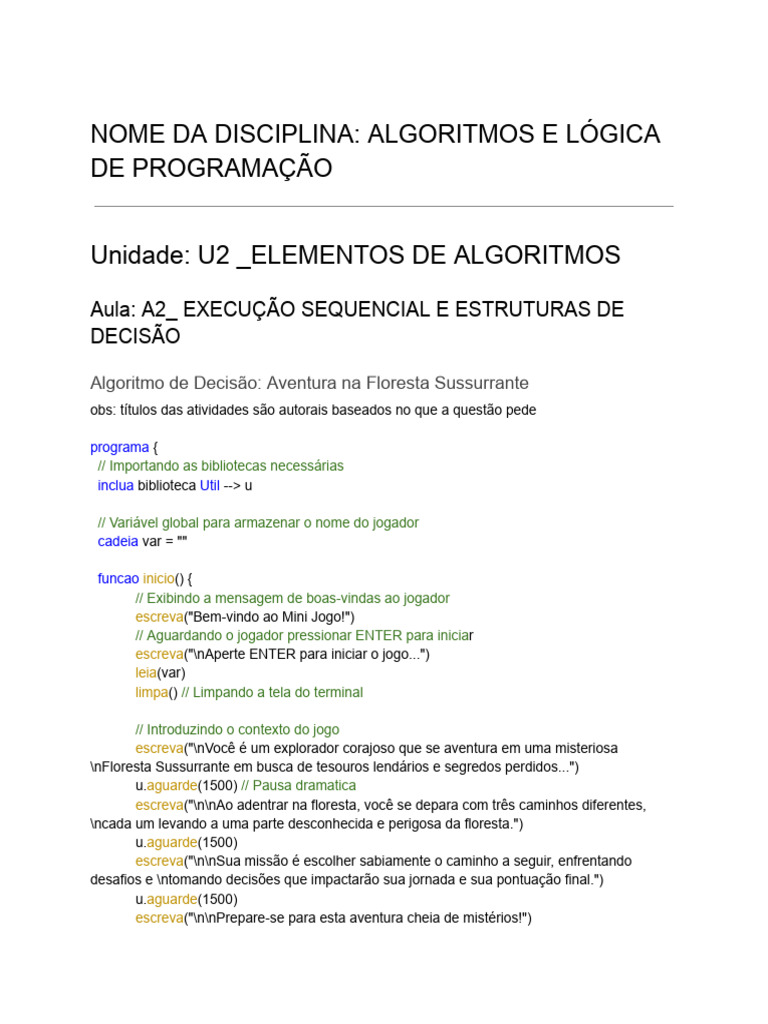 ALGORITMOS E LÓGICA DE PROGRAMAÇÃO - Aula Prática | PDF | Empréstimos