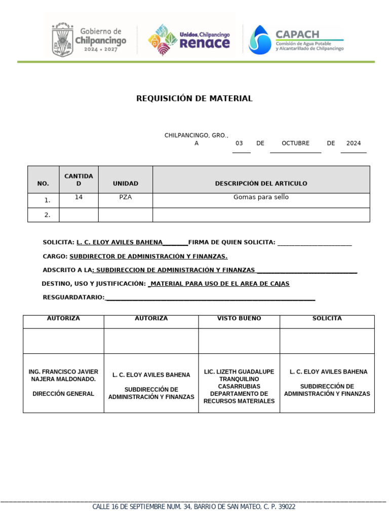 Requisiciones 2024 | PDF