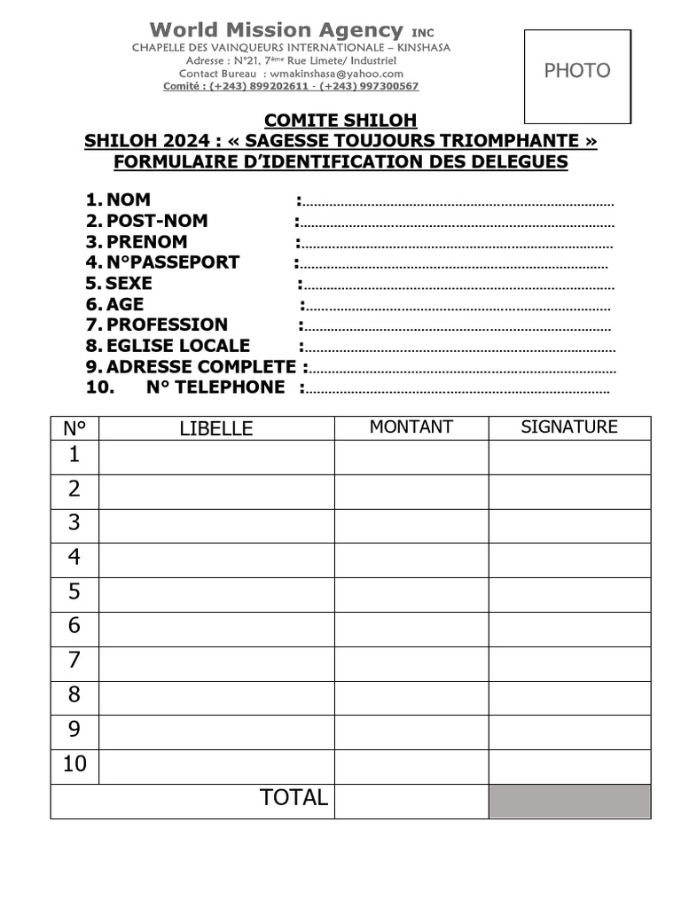 Formulaire Et Note Des Frais 2024 | PDF