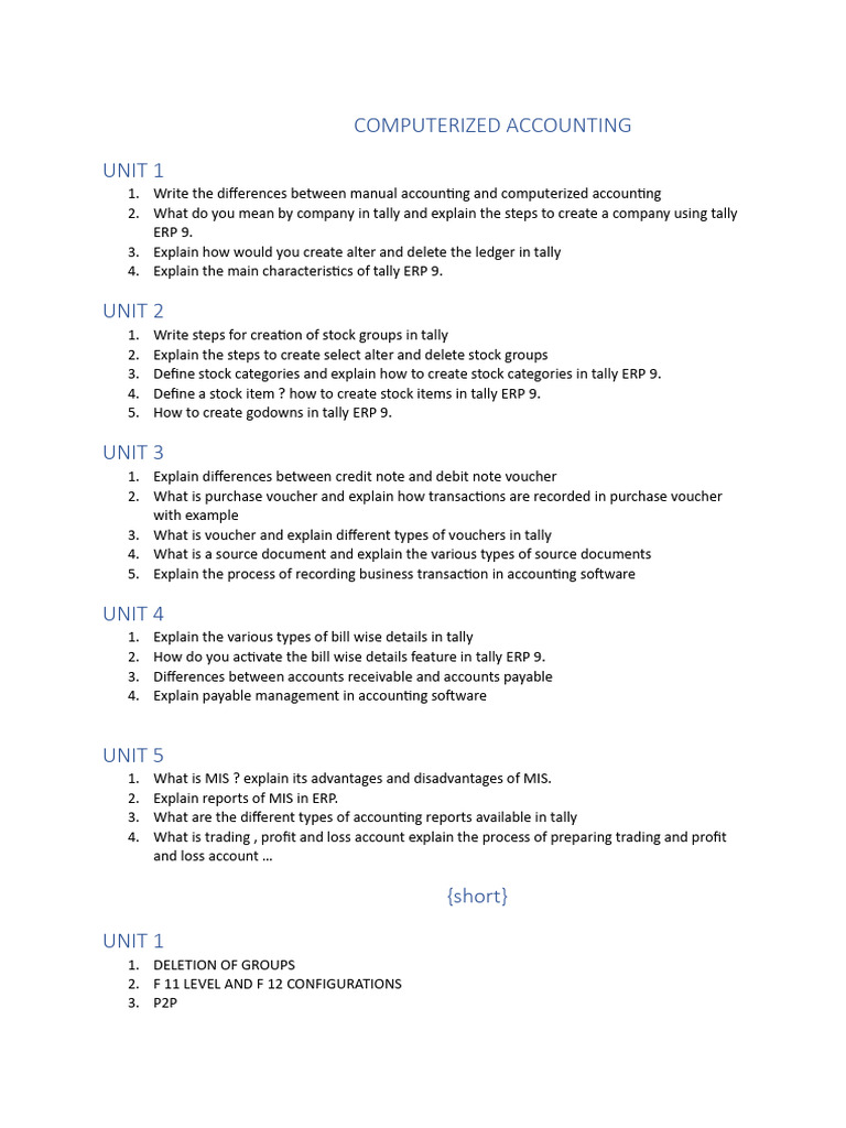 Computerized Accounting | PDF