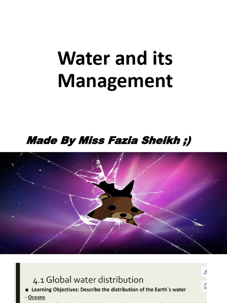 Water and Its Management | PDF