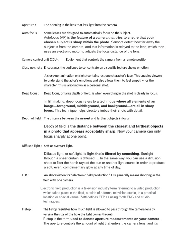 Glossary | PDF | Camera | Camera Lens Glossary | PDF | Camera | Camera Lens