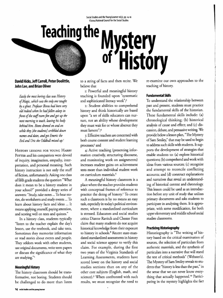 The Mistery of History Notes | PDF
