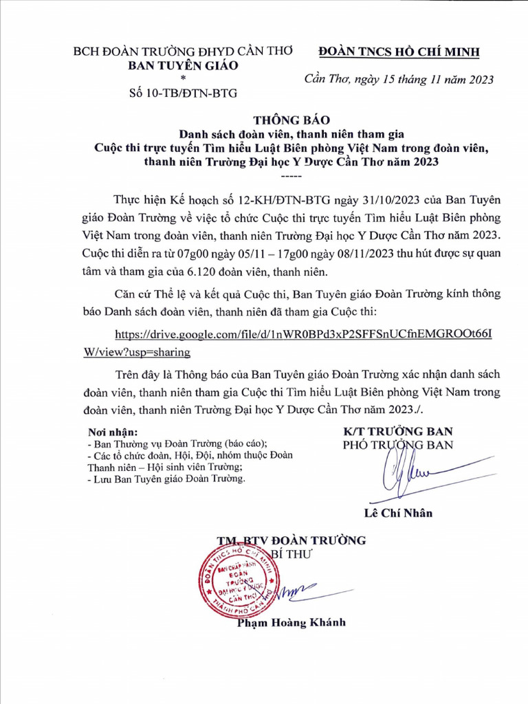 10 TB - ĐTN BTG | PDF