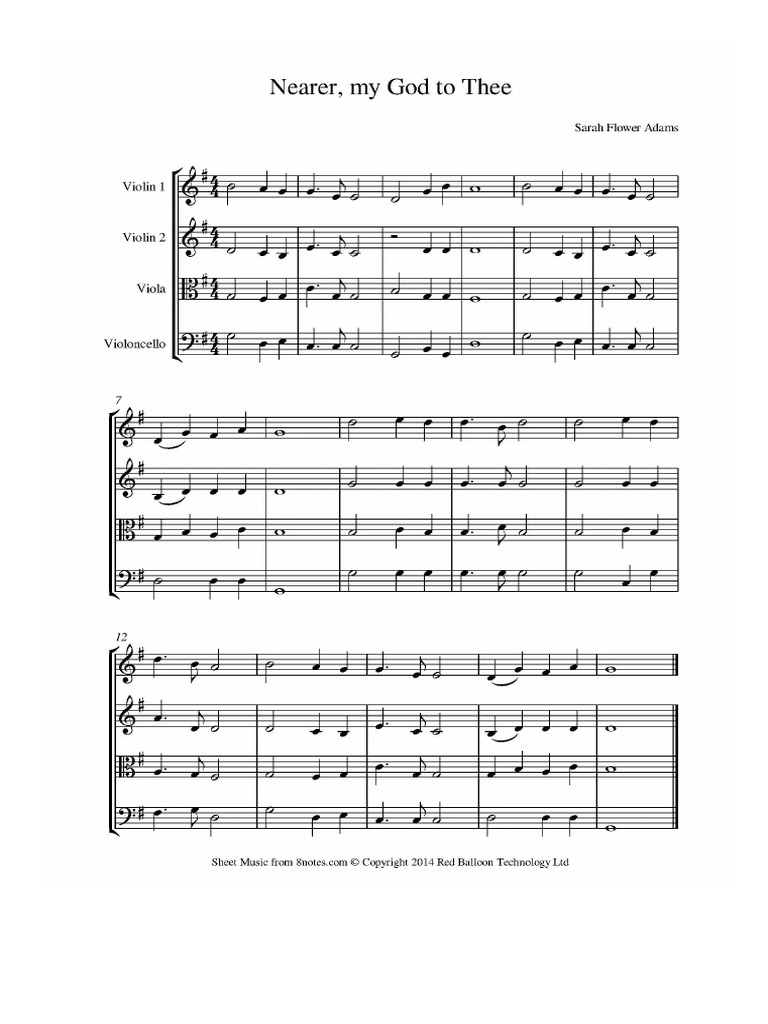 Nearer, My God To Thee (5x) | PDF