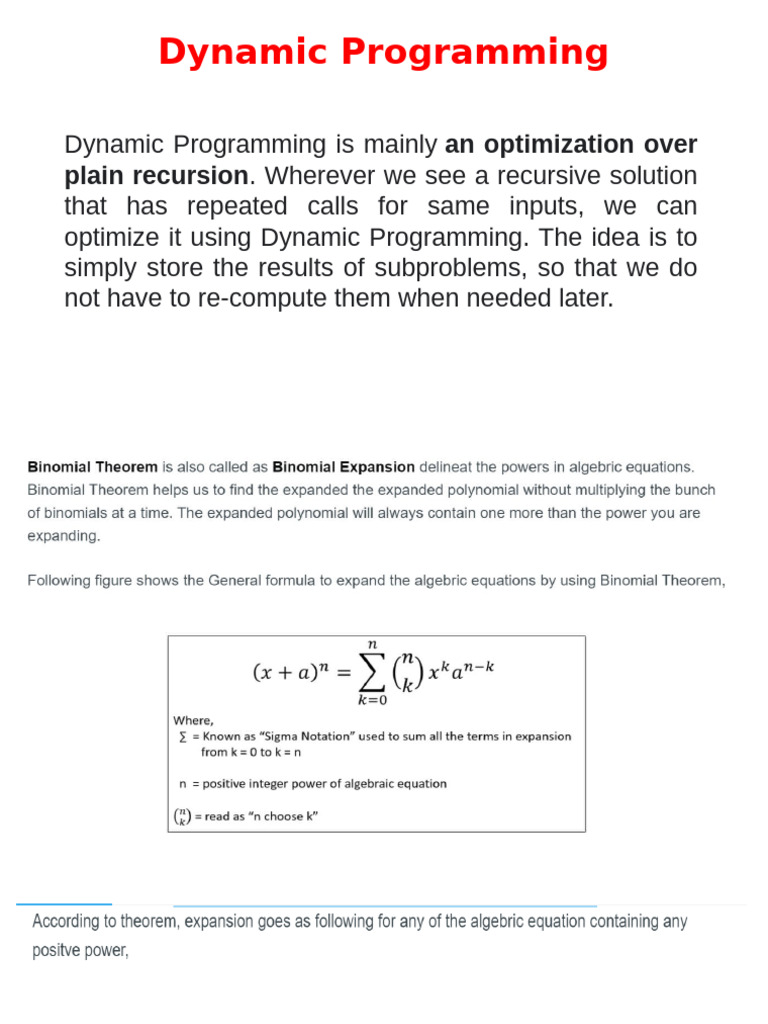 Binomial Coefficient Pdf