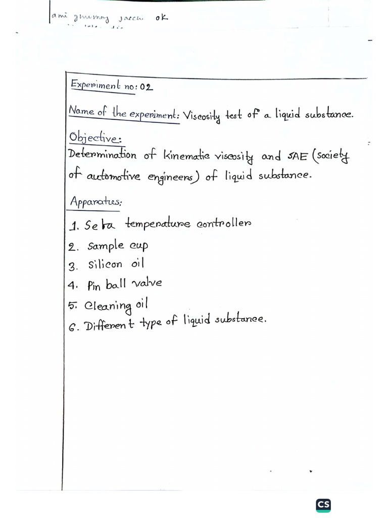 Mist Lab Report 02viscosity | PDF