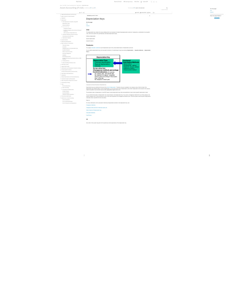Understanding SAP Depreciation Keys | PDF | Depreciation | Valuation ...
