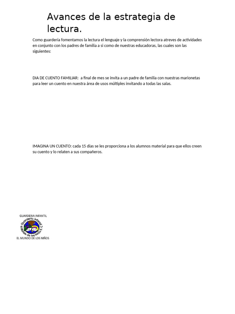 Avances de La Estrategia de Lectura | PDF | Estudios de idiomas extranjeros