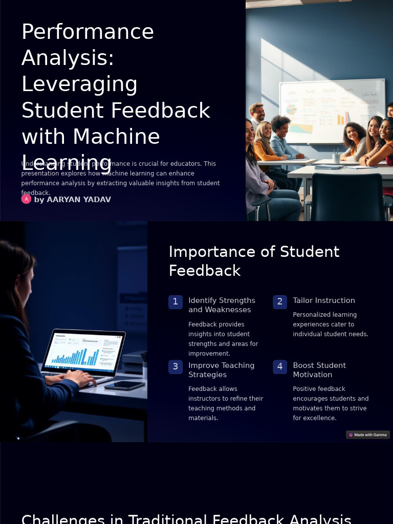 Performance Analysis Leveraging Student Feedback With Machine Learning | PDF | Machine Learning ...