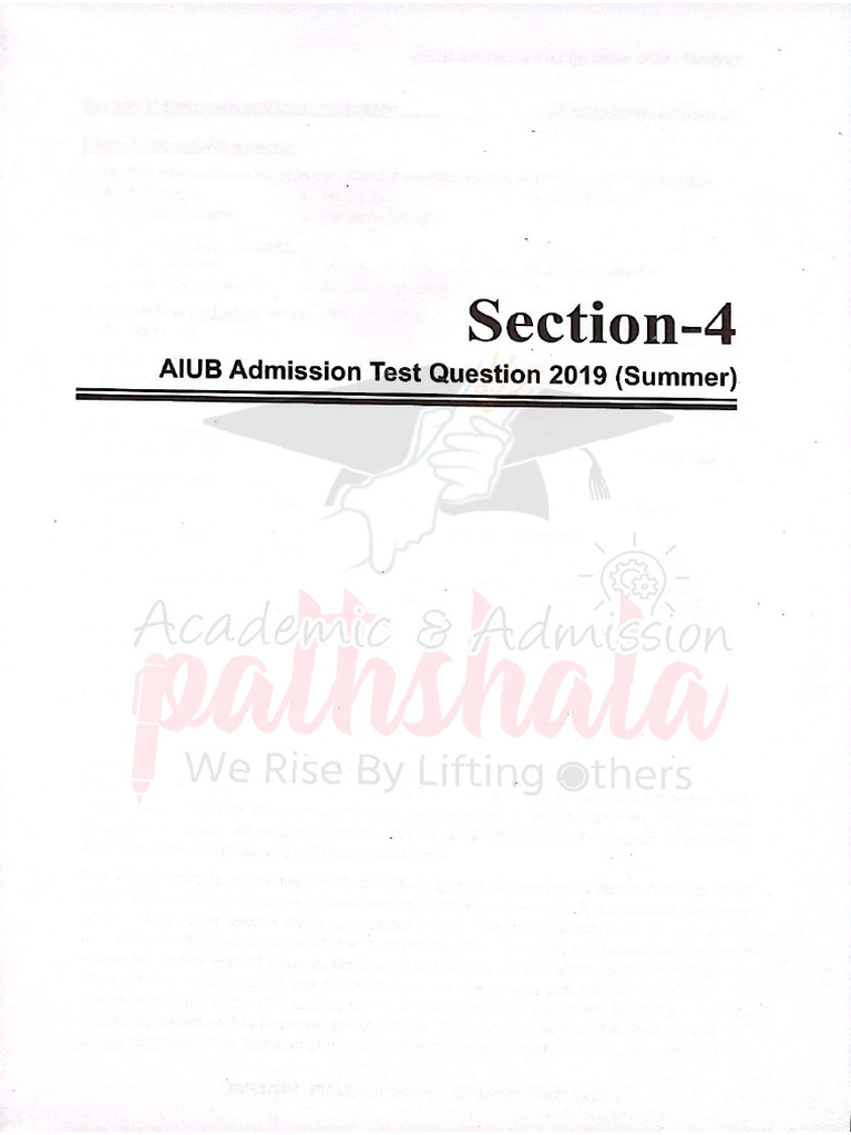 AIUB 2019 (Summer) | PDF