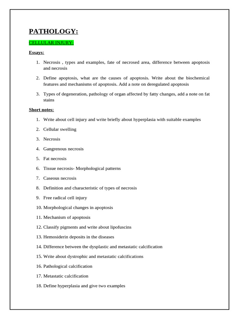 Pathology Whole | PDF | Anemia | Ovarian Cancer