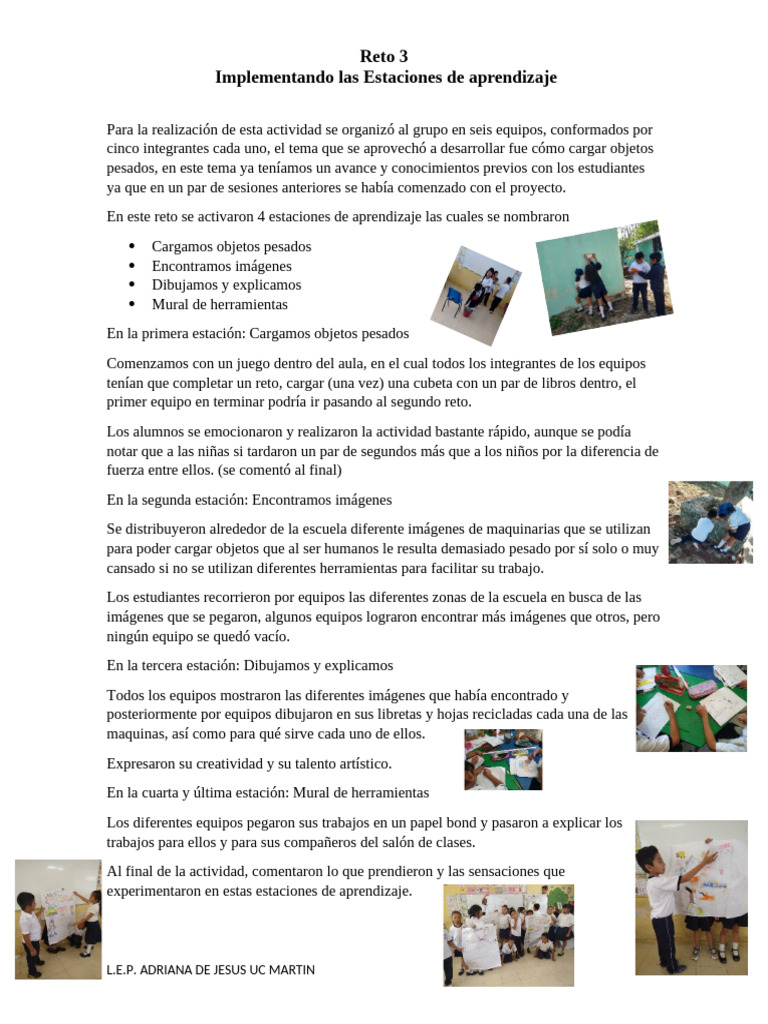 Estaciones de Aprendizaje Activas | PDF | Arte