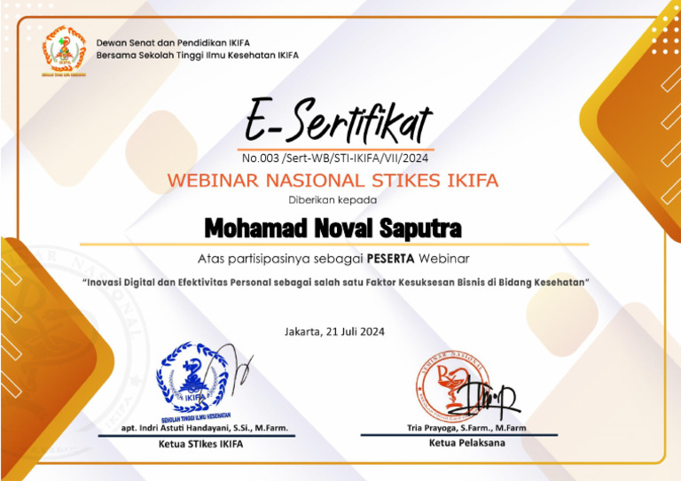 Sertifikat Webinar | PDF