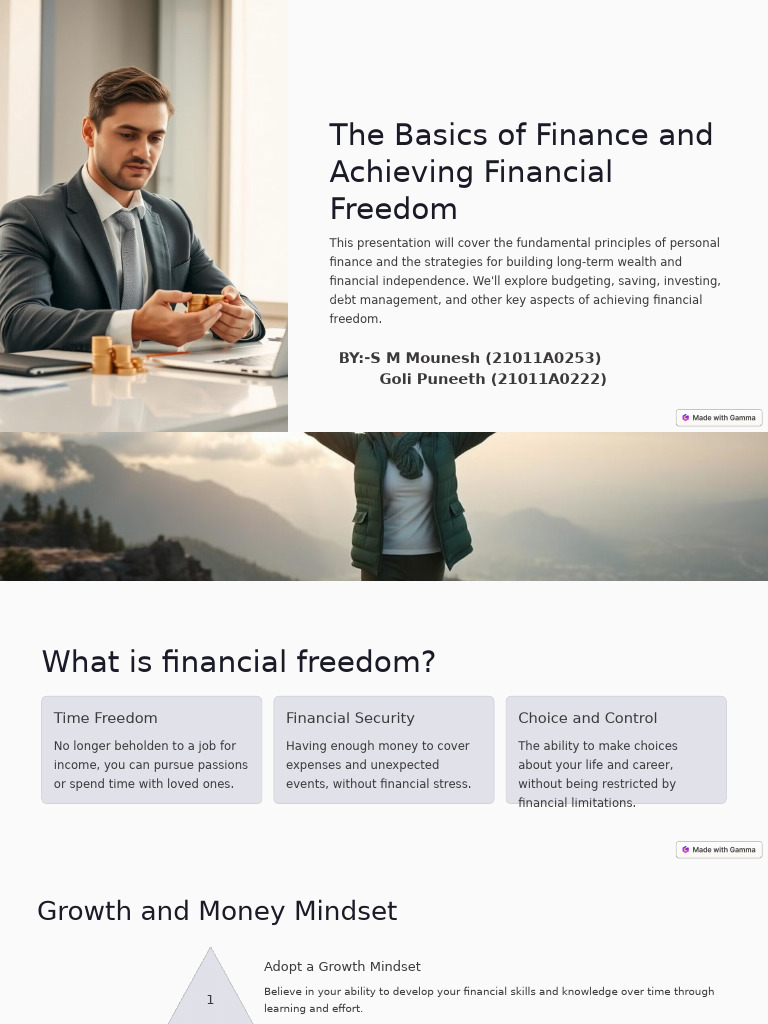 The Basics of Finance and Achieving Financial Freedom | PDF | Investing ...