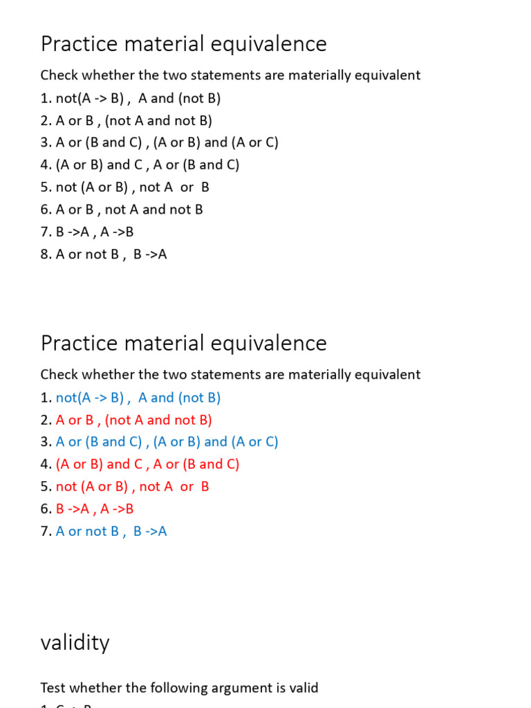 Logic Practice TruthTables | PDF | Teaching Methods & Materials