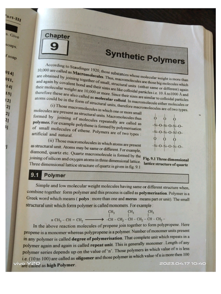 Synthetic Polymers CH300 in Polymer | PDF