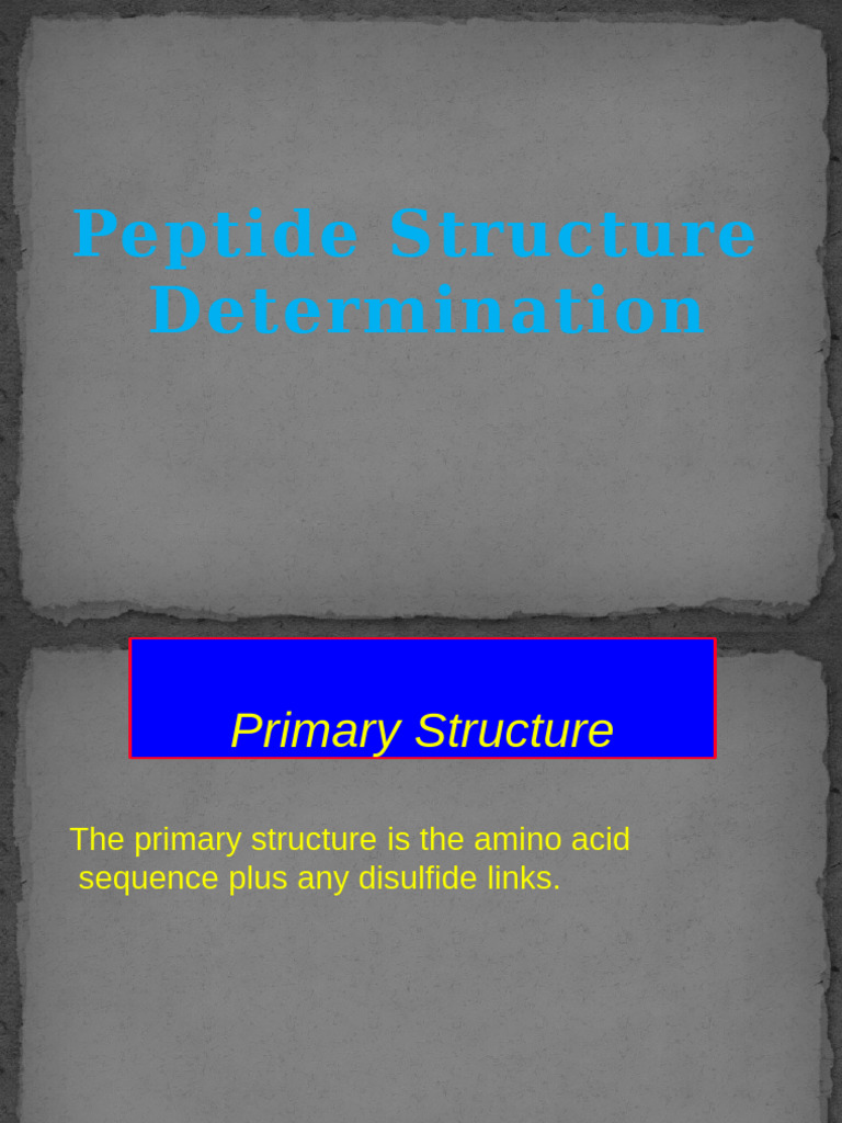 Peptide Structure Determination | PDF | Proteolysis | Amino Acid