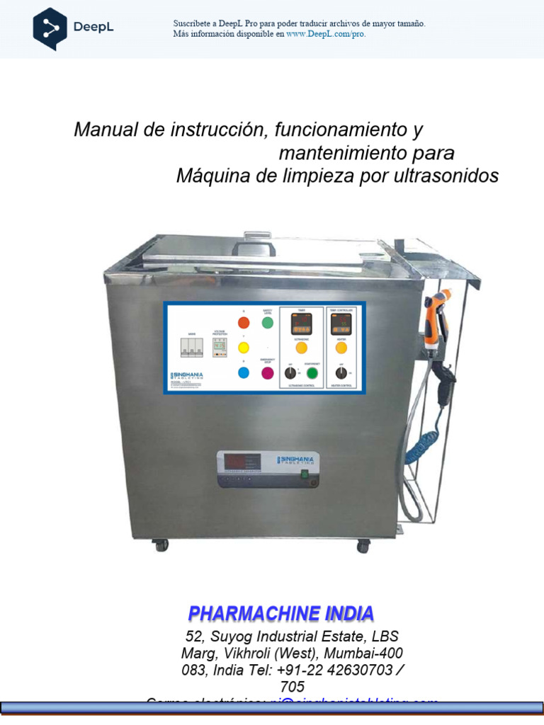 LASCA-ULTRASONIC-MANUAL (1) - 1-30 Es | PDF | Control numerico ...