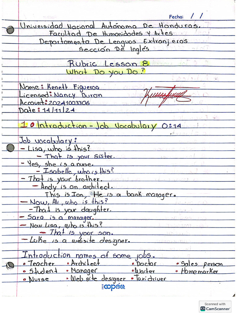 Lesson 8 English - 1104 | PDF