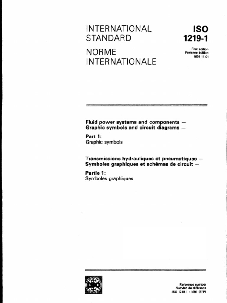 ISO 1219-1 1995 (Oleoidraulica e Pneumatica, Simboli Grafici e Schemi Di Circuito) | PDF
