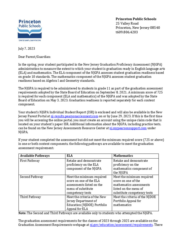 NJGPA Spring 2023 Letter | PDF