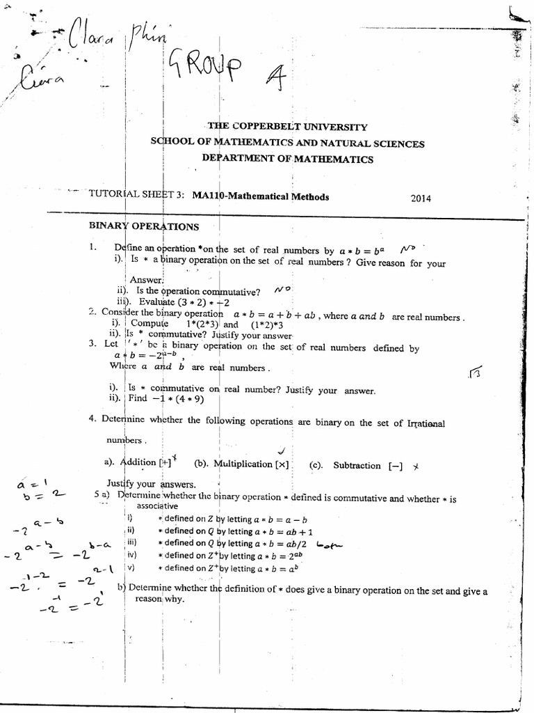 MA 110 - Tutorial Sheet 3-4 | PDF