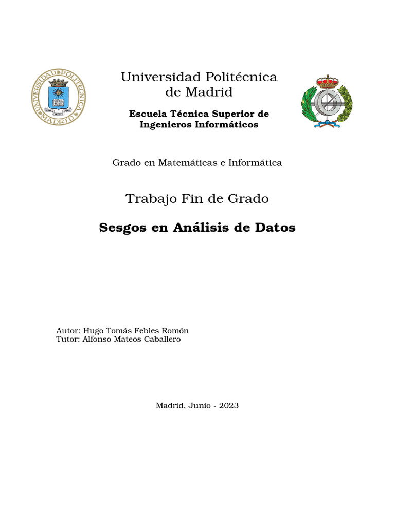 TFG Hugo Tomas Febles Romon | PDF | Medición | Parcialidad